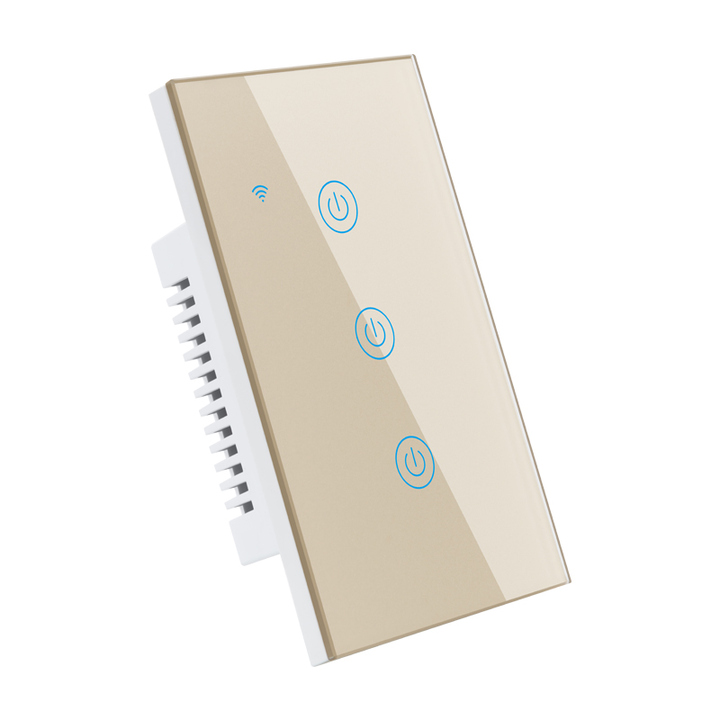 Us 3 Gang 3 Way Wifi Light Switch Google Home Smart Remote Control ...