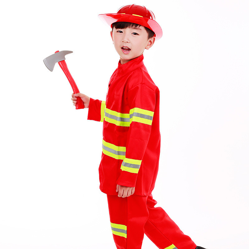 Fireman Sam Suit For Boy Kids Cosplay Costumes Toy Firefighter Funny ...