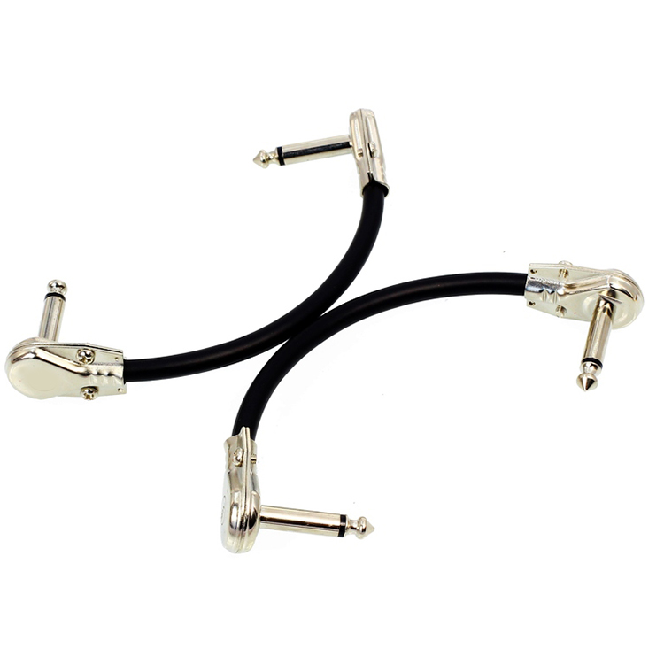 6 Inch Right Angle Guitar Patch Cable - 1/4'' & 6.35mm Ts For Effect ...