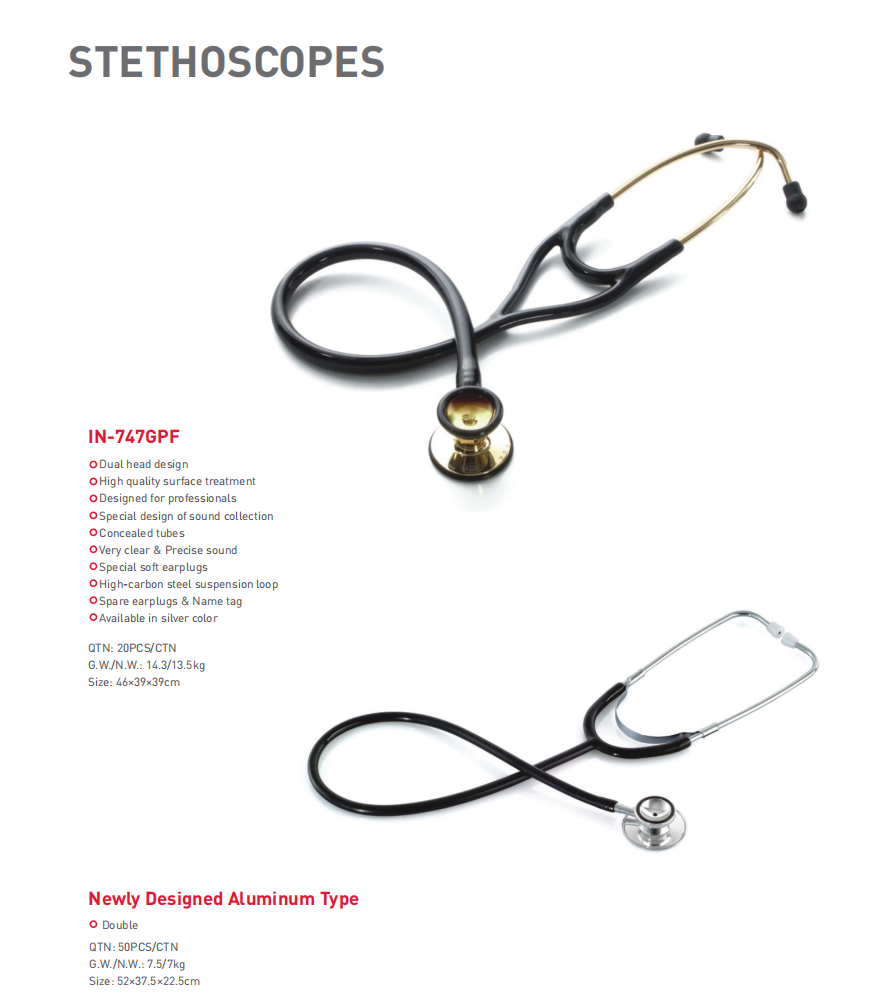 Yuwell Double Stethoscope: Ce Approved Aluminium Alloy Medical ...