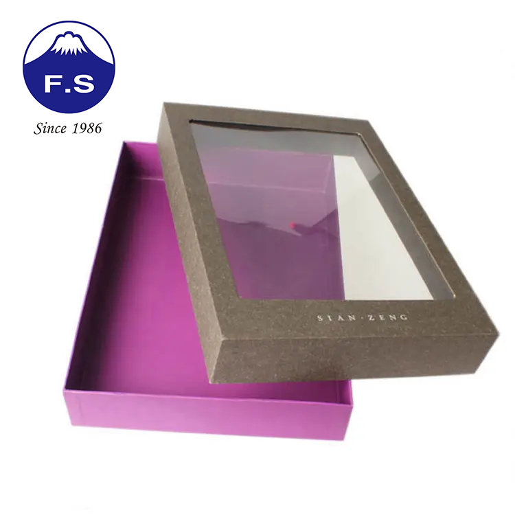 Art Paper Folding Pvc Window Display Gift Boxes, High Quality Art Paper ...