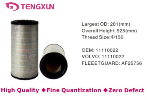 Auto/car/truck Parts Paper Core Air Filter For Volvo (11110022), High ...