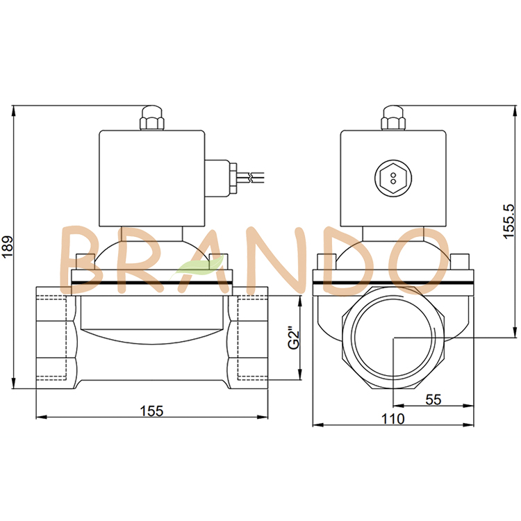 UW-50 2W500-50 2'' Uni-d Type Water Solenoid Valve China Manufacturers Suppliers Factory Exporter