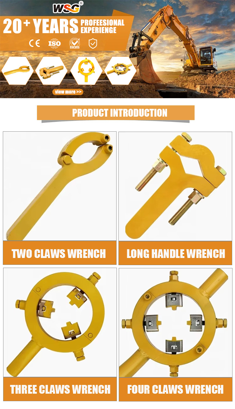 Bulldozer Excavator Hydraulic Cylinder Gland Nut Wrench, High Quality ...