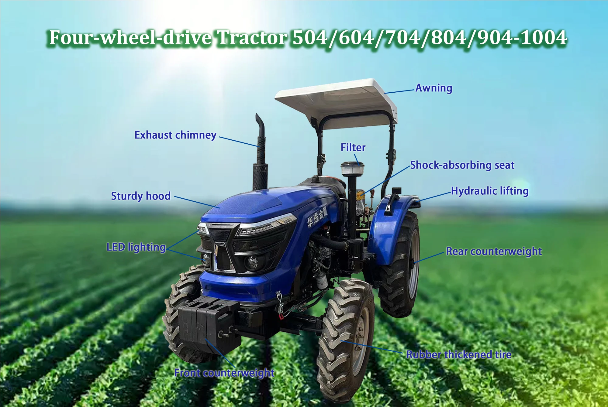 70hp Multi-purpose Four-wheel Tractors For Sale In Peru, High Quality ...
