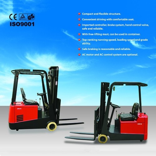 Cpd-f Series 3-wheels Electric Mini Forklift (red Color), High Quality ...