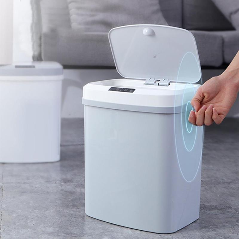 Electric Smart Trash Can Usb Charged Intelligent Induction Waste Bins ...