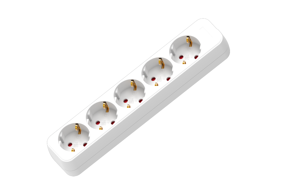 5-outlets Germany Power Strip, High Quality 5-outlets Germany Power ...