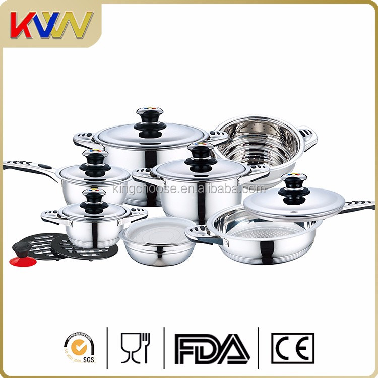 11-layer Capsule Induction Bottom 22pc Stainless Steel Cookware Set ...