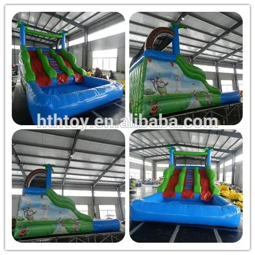 Ocean Theme Inflatable Big Water Slide For Water Sports, High Quality ...