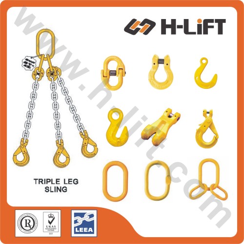 G80 Triple Leg Lifting Chain Sling, High Quality G80 Triple Leg Lifting ...