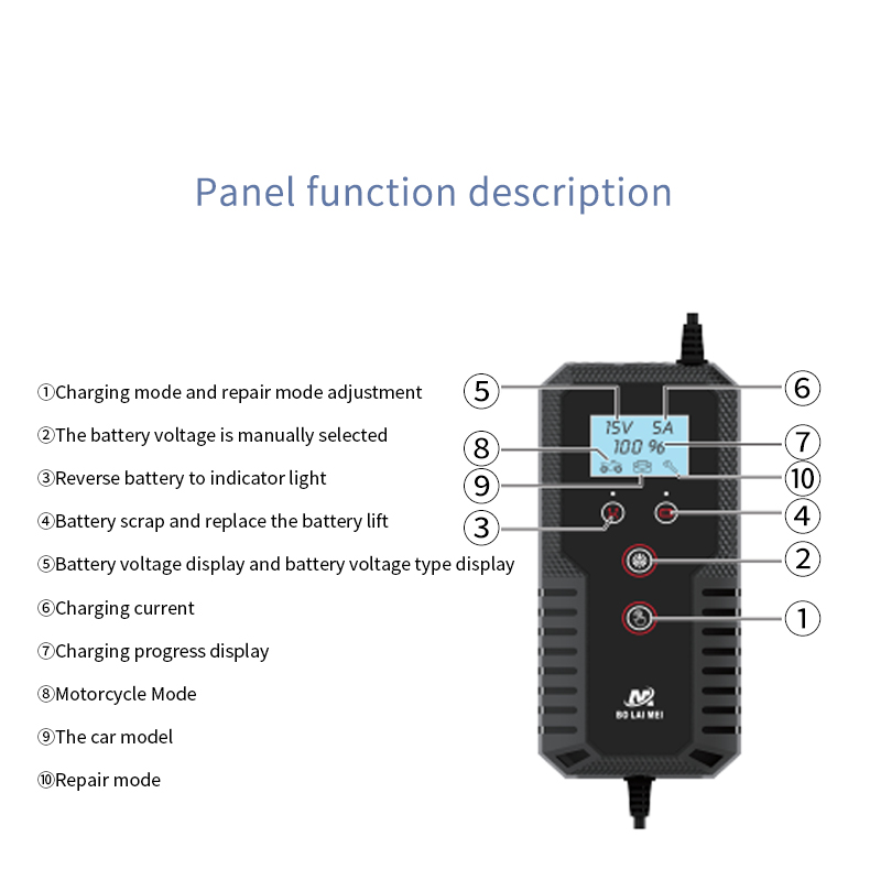 Car Battery Charger For Agm, Gel, And Lead-acid 6v/12v Batteries, High ...