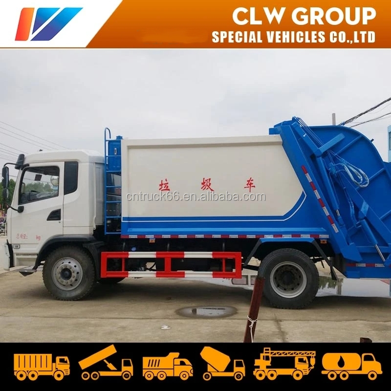 Shacman 10 Ton Garbage Compactor Truck 10 Cubic Meter Compressed ...