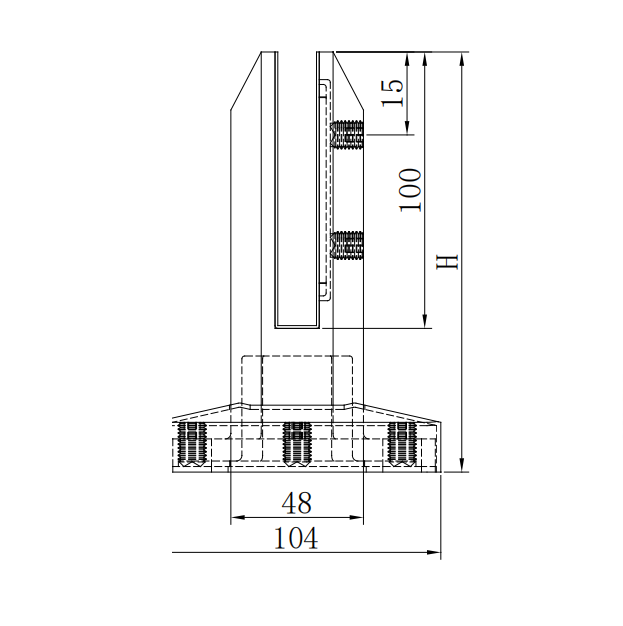 Inox Stainless Steel Socket Frameless Glass Railing Bracket, High ...