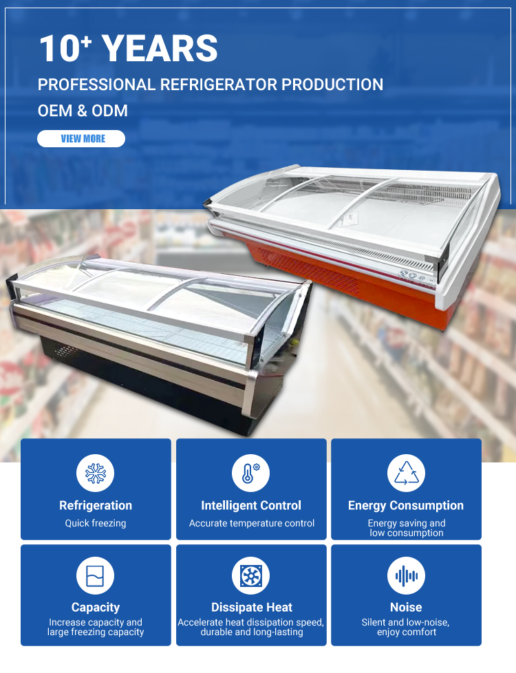 Meat Display Cooler Refrigerated Showcase For Meat, High Quality Meat ...
