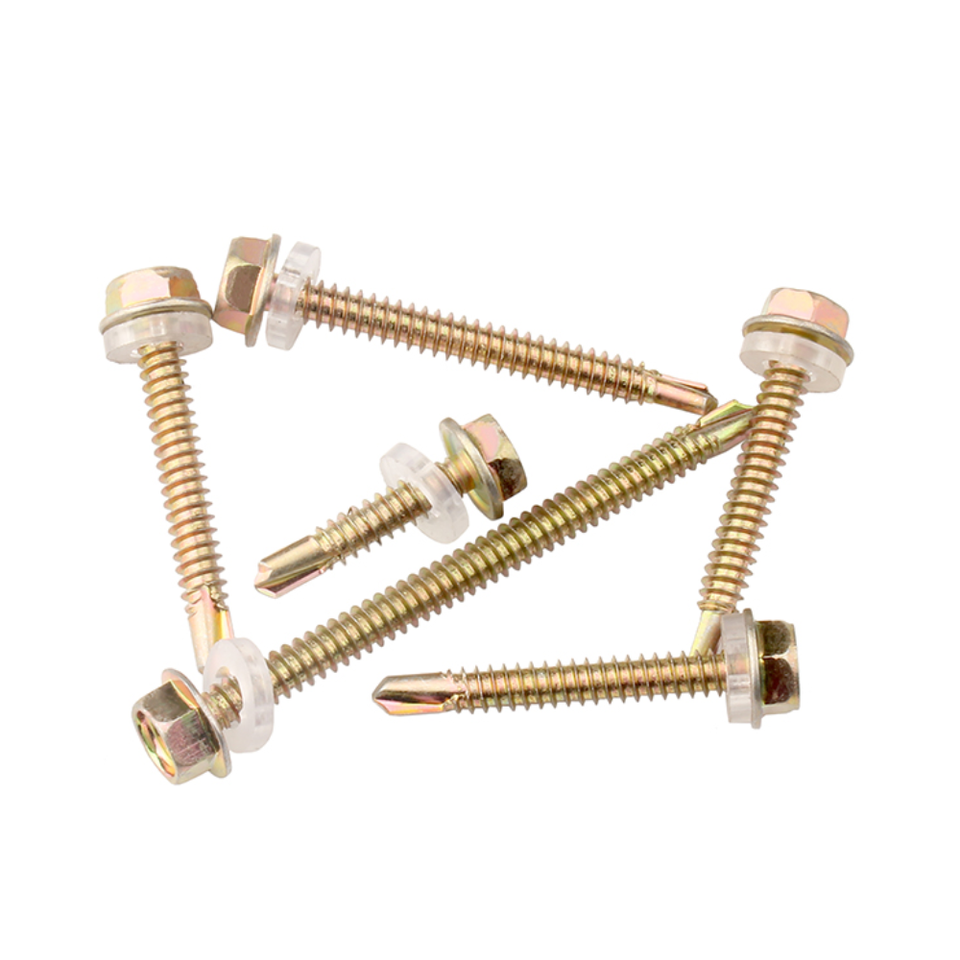 Bi-metal Hex Washer Head Self Drilling Screw, High Quality Bi-metal Hex ...