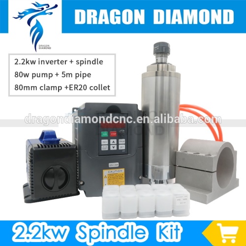 2.2kw Spindle Kits Water Cooled 2.2kw Spindle+2.2kw Inverter+1sets Er20 ...