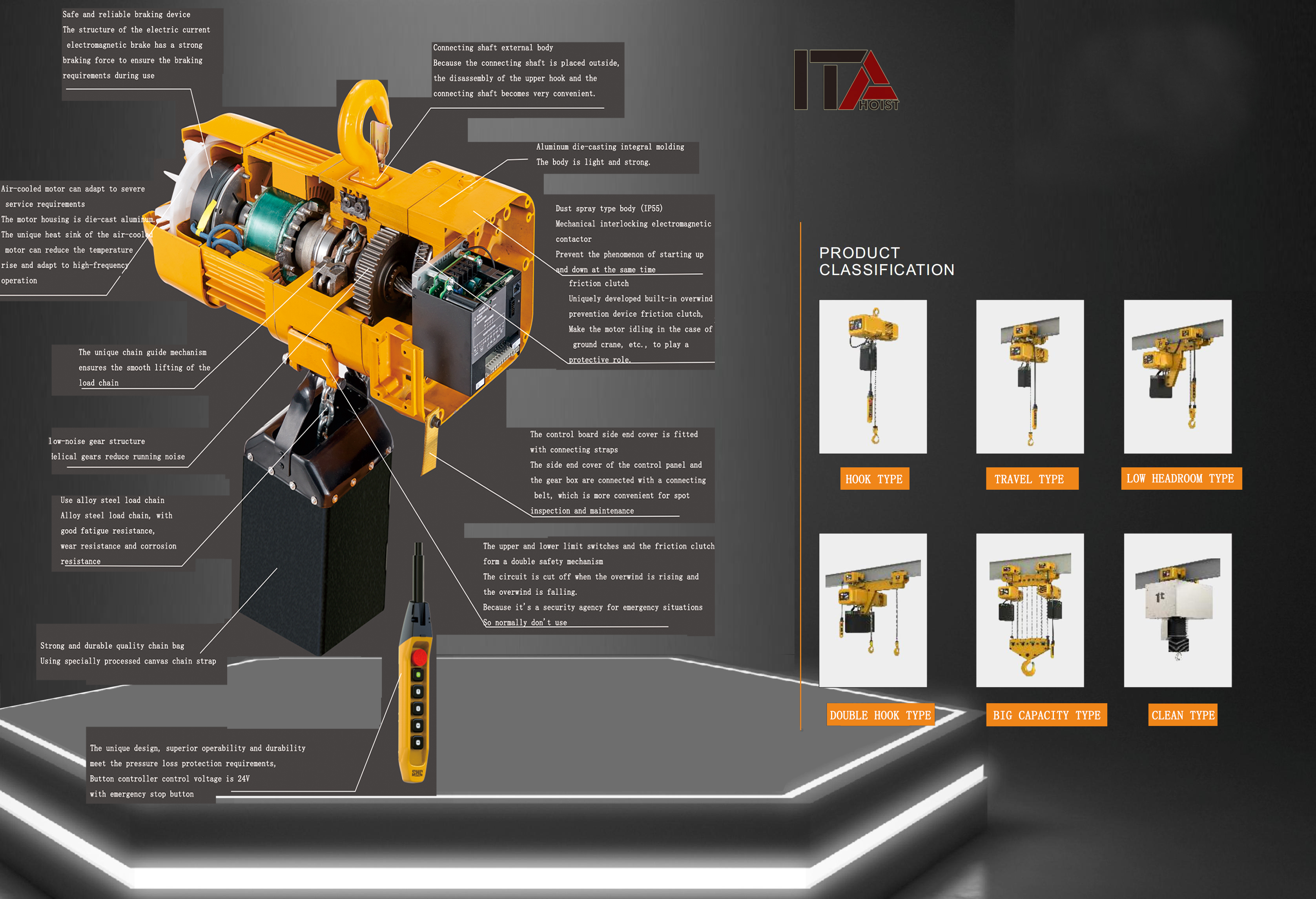 Er2 Electric Chain Hoist 1-5t With Trolley, High Quality Er2 Electric ...