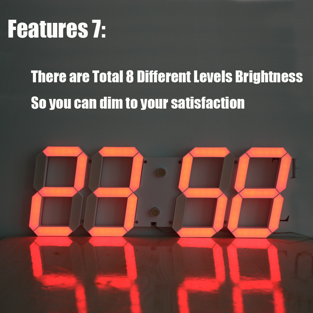 Large Display Led Wall Clock With Remote Control Countdown/up Timer ...