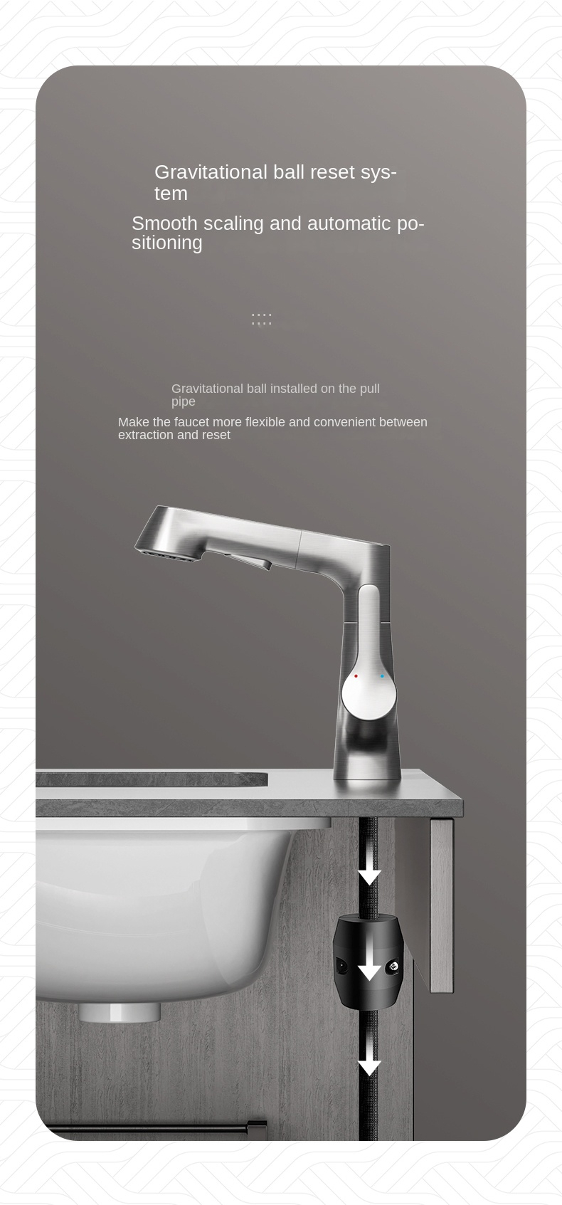 Modern Gun Grey Single Handle Pull-out Basin Faucet, High Quality ...