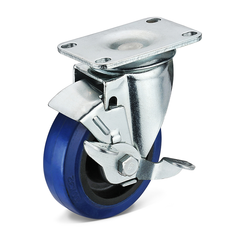 Elastic Rubber Wheels Swivel Casters Trolley Cart, High Quality Elastic ...