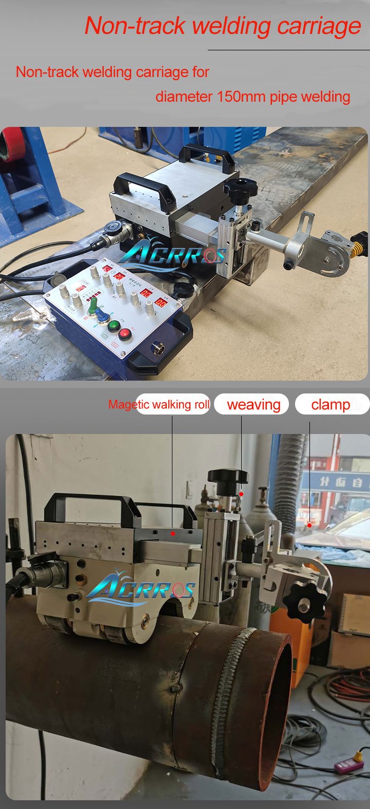 1.5m Portable Mig Tig Welding Carriage - Straight Line Rail, Tractor ...