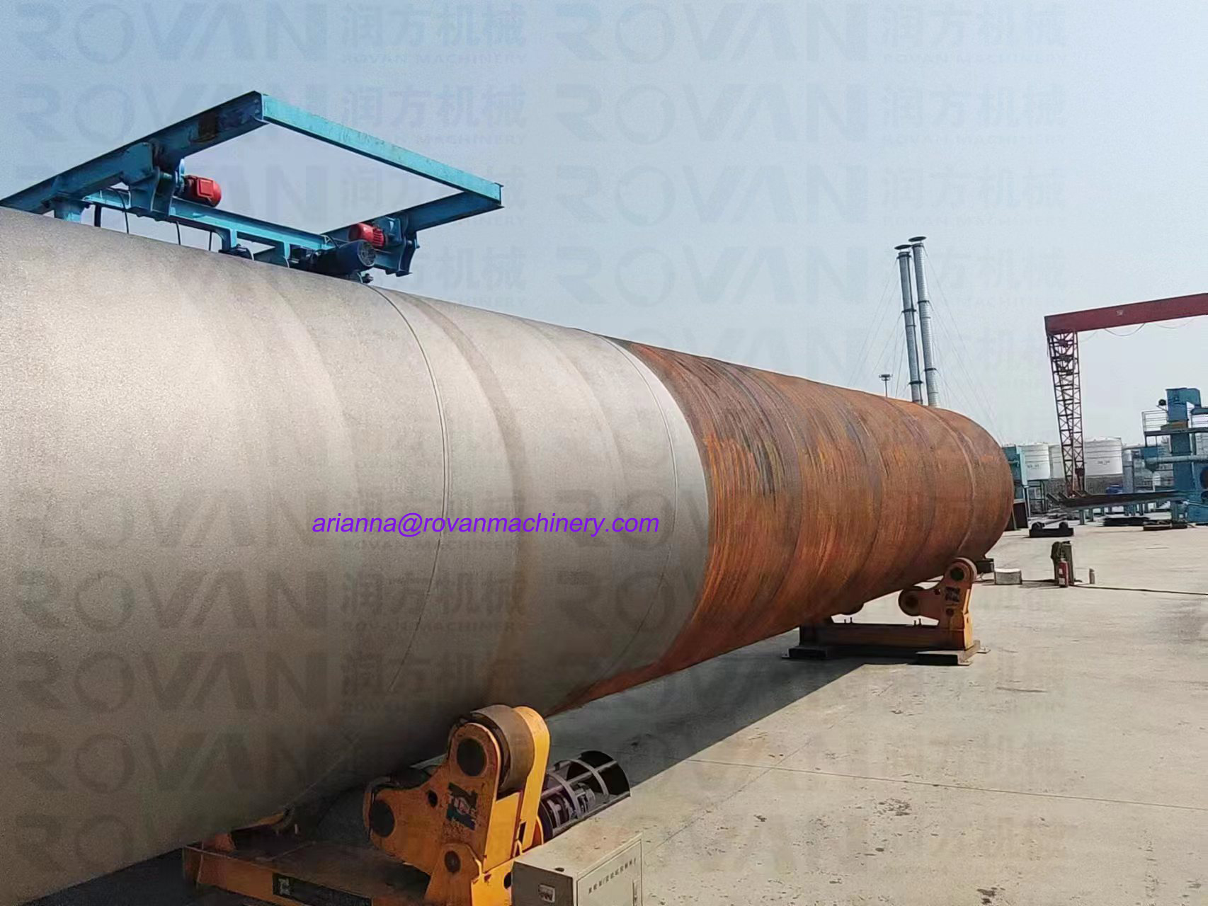 Large Pipe Weld Rust Removal And Cleaning Shot Blasting Machine, High ...