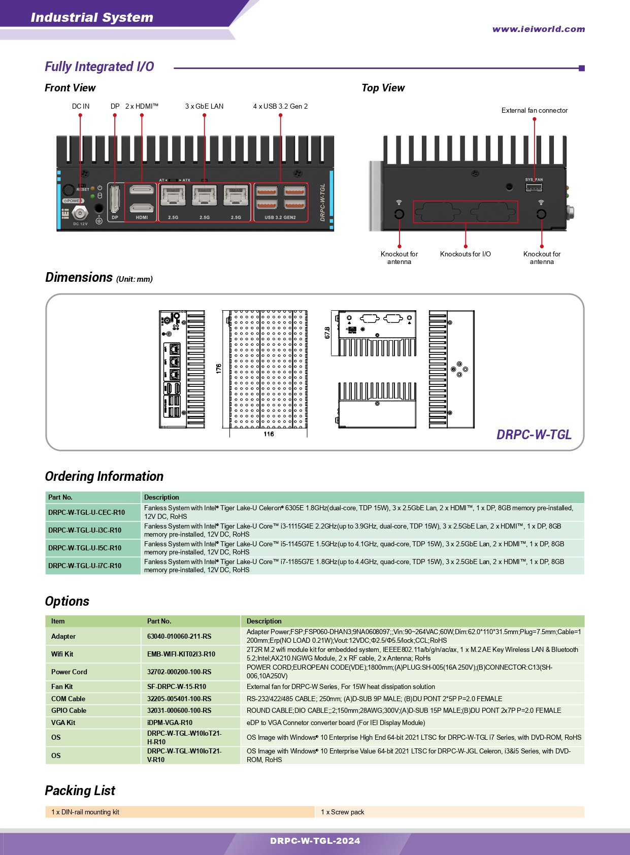 11 세대 Intel Celeron 프로세서가 포함 된 Fanless Din-rail Embedded System ...