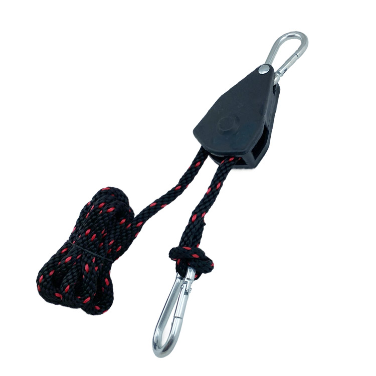 500lbs Capacity Ratchet Mechanism: 1/2" Tie Down Rope Pulley System For ...