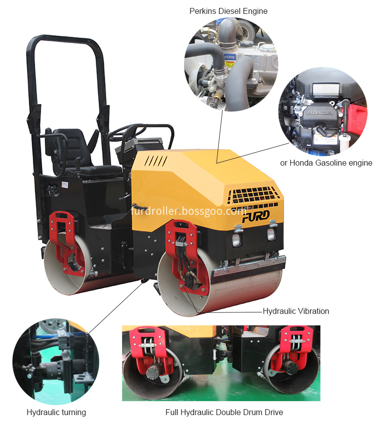 Hydraulic Asphalt Road Small Vibratory Road Roller Compactor, High ...
