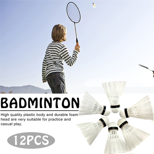 12pcs White Badminton Balls Portable Shuttlecocks Products Sport ...