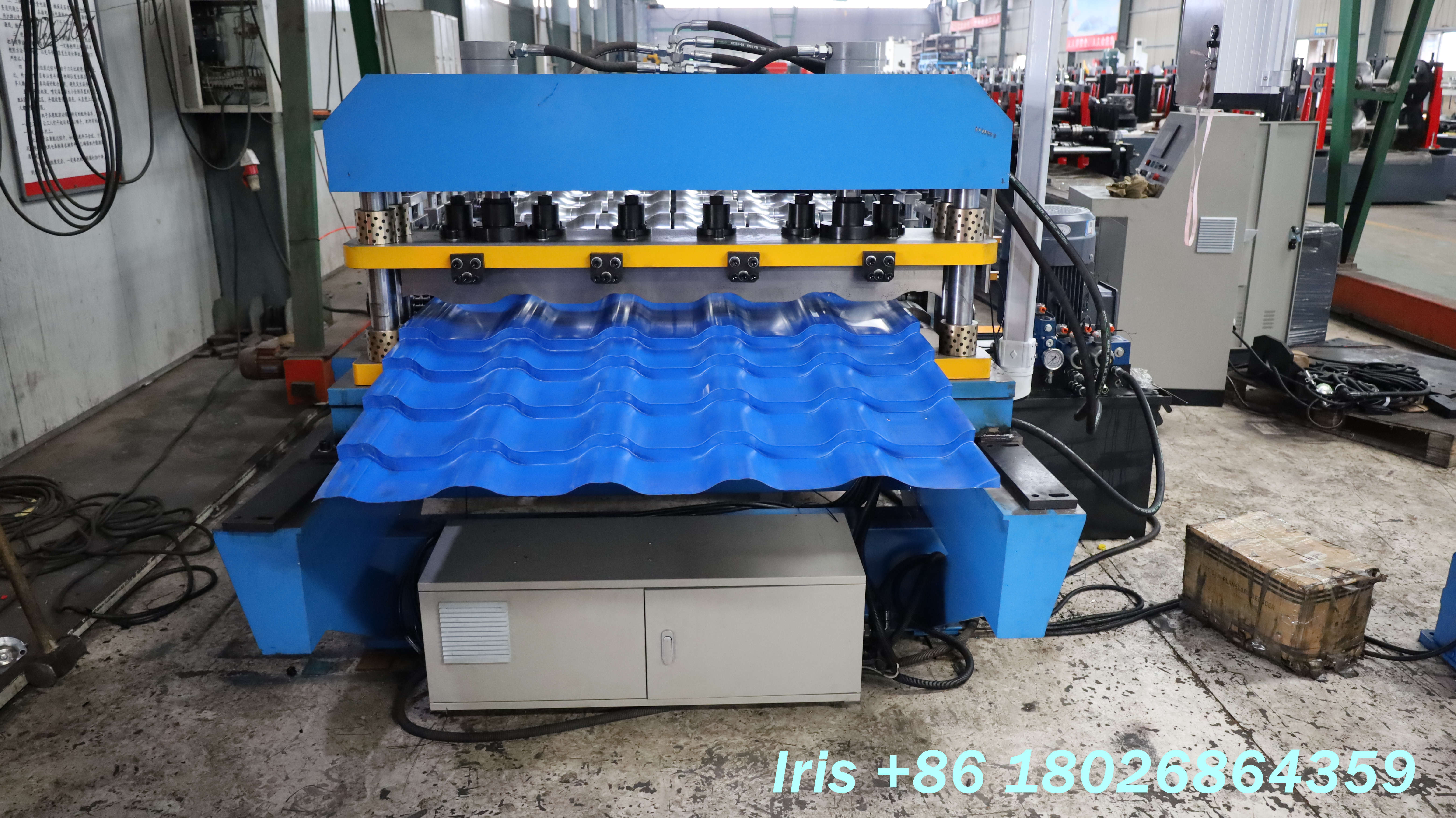 High Speed Glazed Tile Roll Forming Machine For Roof Tile Making In ...