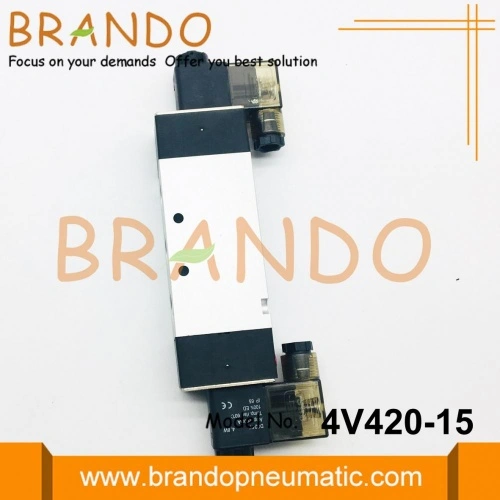 Pneumatic Solenoid Valve 4V420-15 With Double Coils China Manufacturers ...