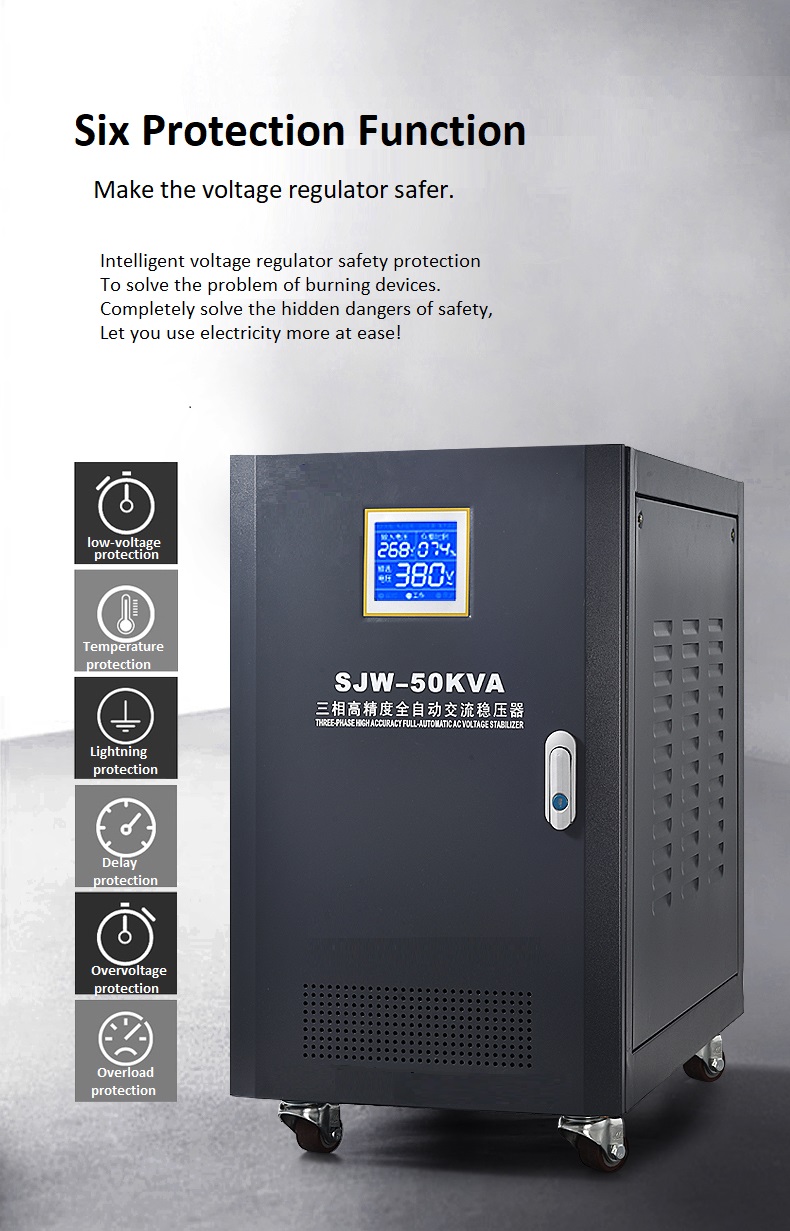 50kva Three Phase Compensated Voltage Ac Protector & Stabilizer, High ...