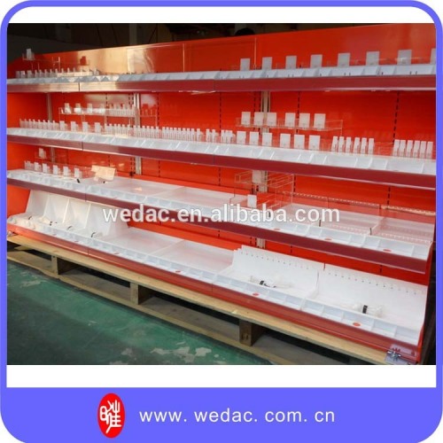 Retail Cosmetic Display Shelves With Pusher System, High Quality Retail ...