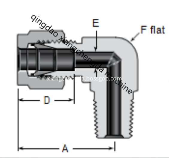 Metal Tube Ferrule Elbow Male Npt Thread Fitting, High Quality Metal ...