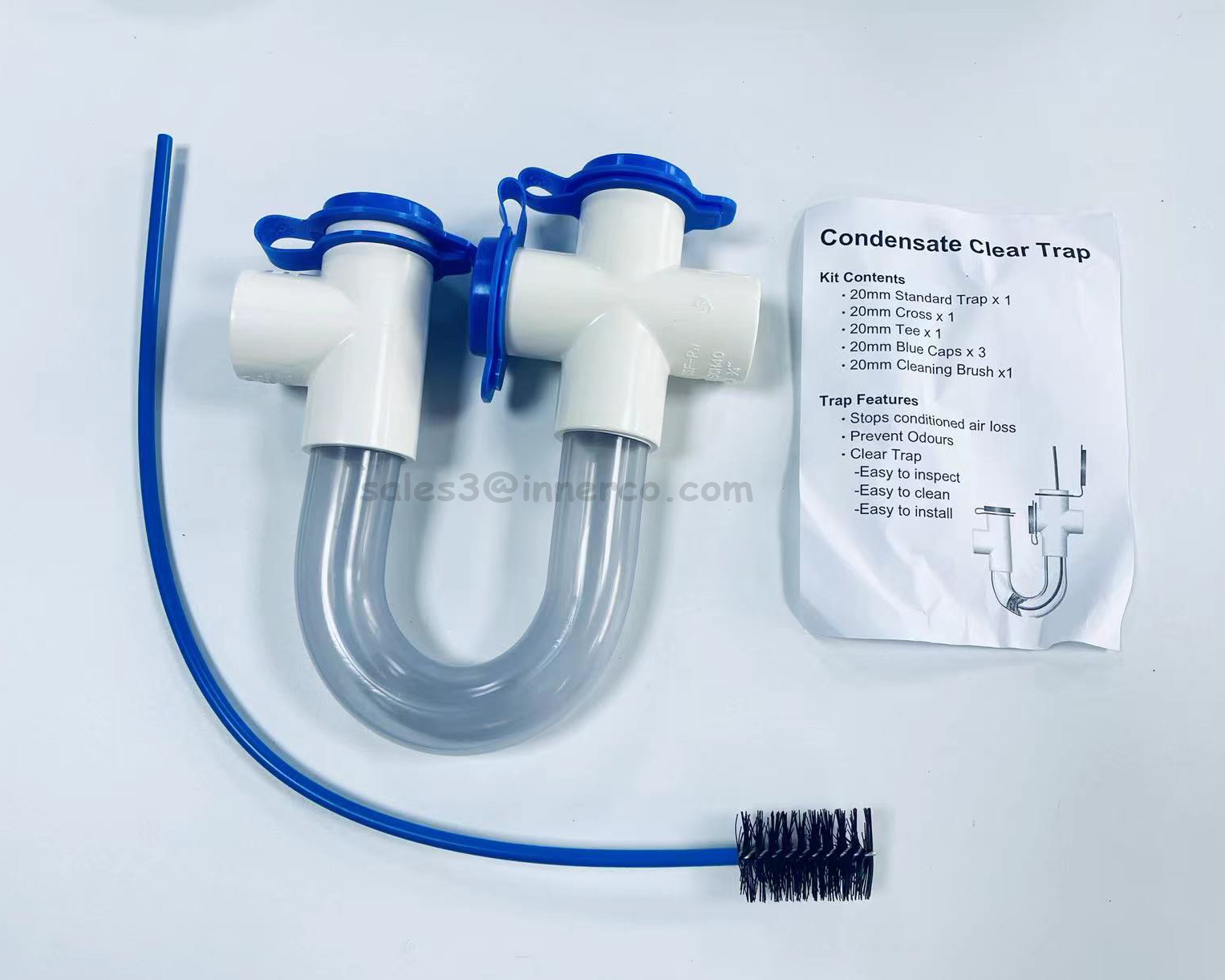 Pvc U Trap Condensate Trap With Cleaning Brush For Hvac Systems, High ...