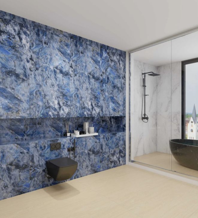 Bolivia Blue Sintered Stone Slabs For Hotel Flooring And Wall Cladding ...