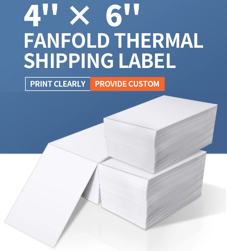 A6 Direct Thermal Label Fanfold Shipping Label Roll คุณภาพสูง A6 Direct ...