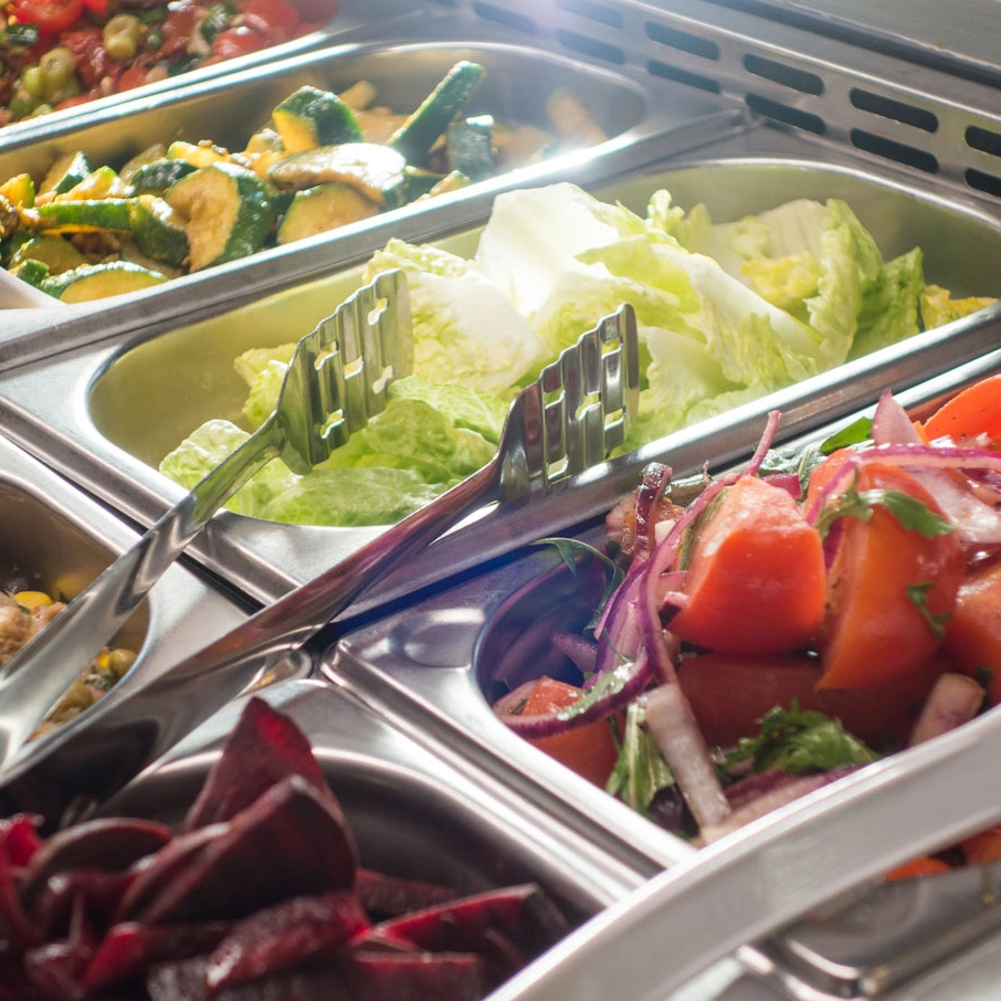 Hood Type Buffet Wooden Refrigerator Buffet Services Counter Salad Bar ...