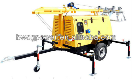 7.5kw Mini Mobile Light Tower With 4*1000w Lamps, High Quality 7.5kw ...