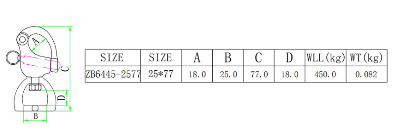 Stainless Steel 316 Spring Snap Shackle Buckle Rigging Marine Grade ...