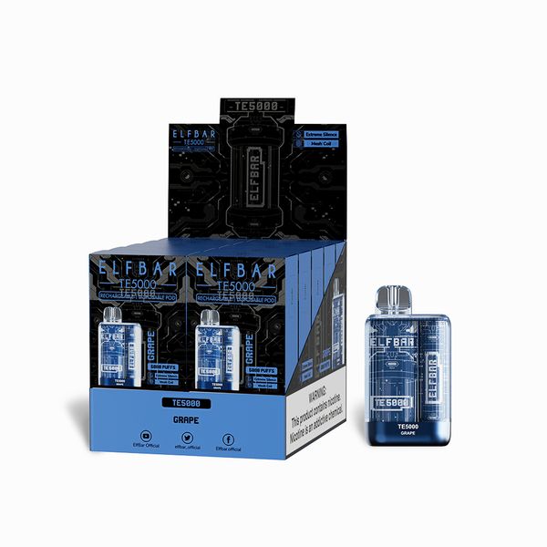 Elf Bar Te5000 일회용 충전식 Vape 5% Nic, Bossgoo.com의 고품질 Elf Bar Te5000 일회용 ...