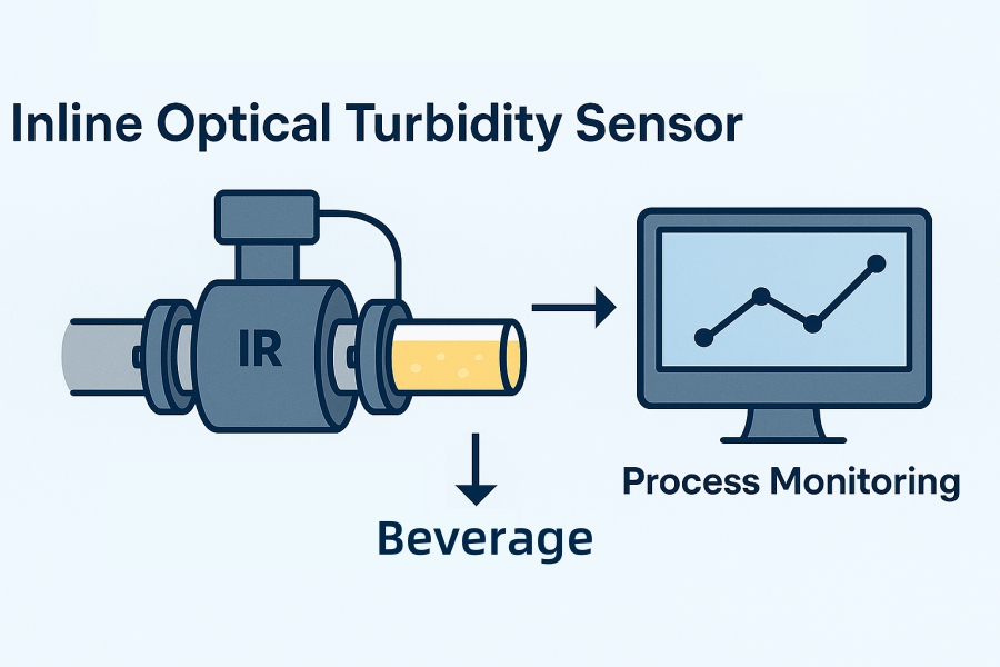 Inline Optical Turbidity Sensor For Beverage Industry, High Quality Inline Optical Turbidity ...