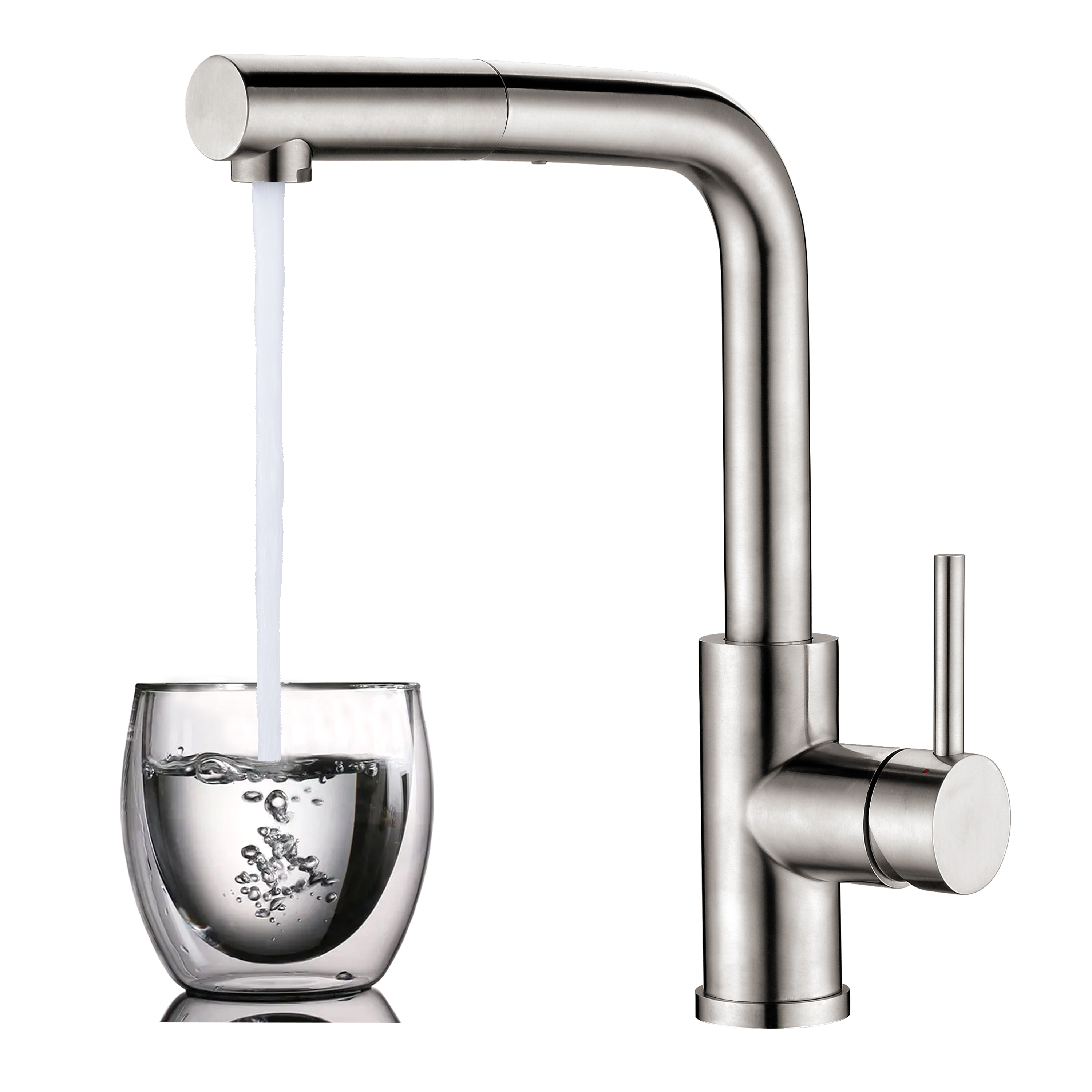 Stainless Steel Single Handle Hot And Cold Water Mixer Tap For Kitchen ...