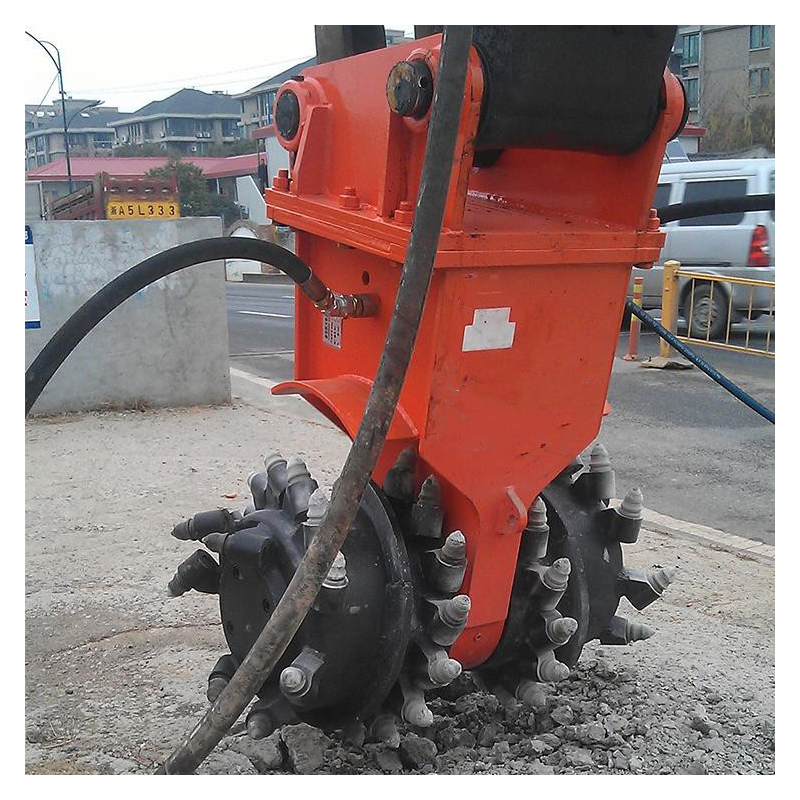 Hydraulic Excavator Attachment: Transverse Rotary Drum Cutter For ...