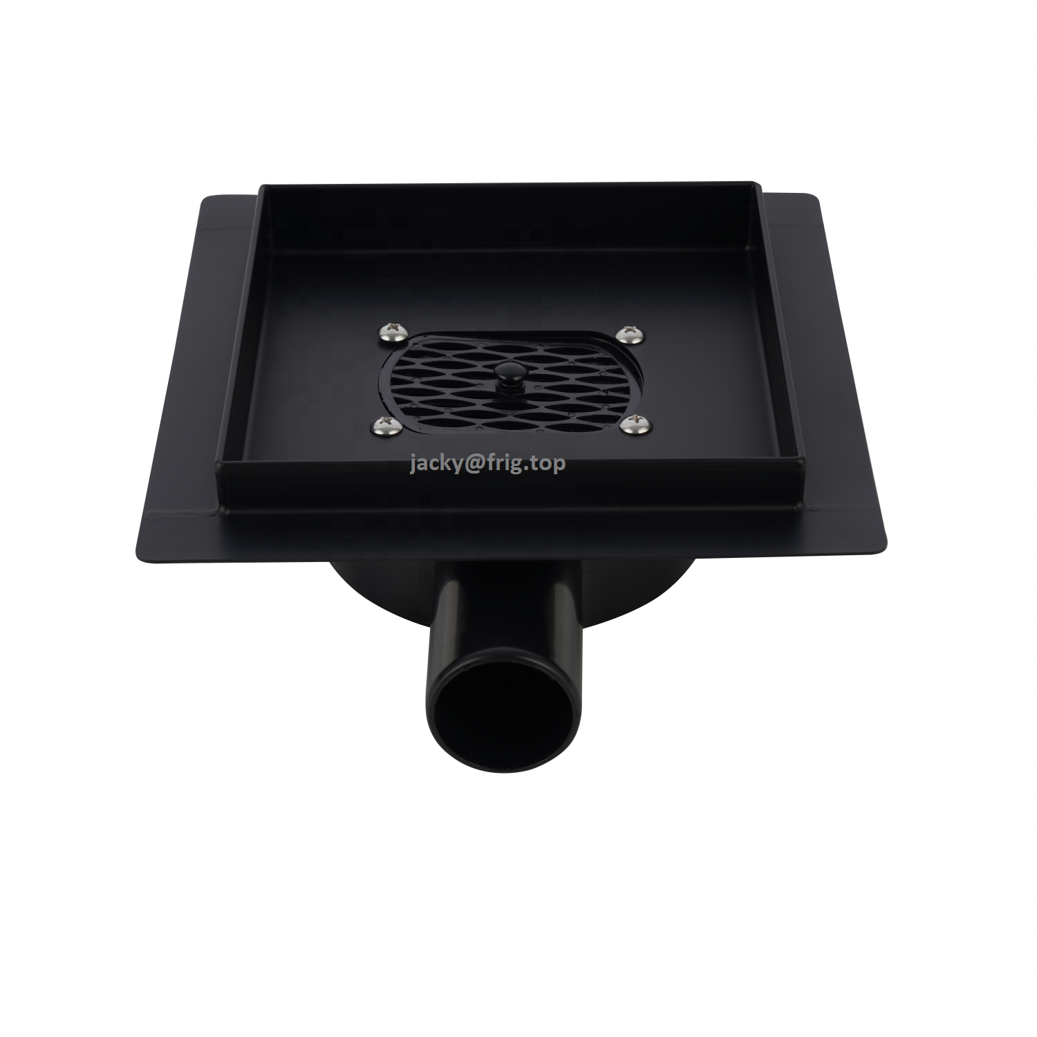 360 Rotatable Black Plastic Floor Drain For Bathroom Showers With Edge ...
