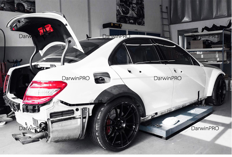 Black Series Style Full Body Kit For Mercedes 2012-2014 W204 C180 C200 ...