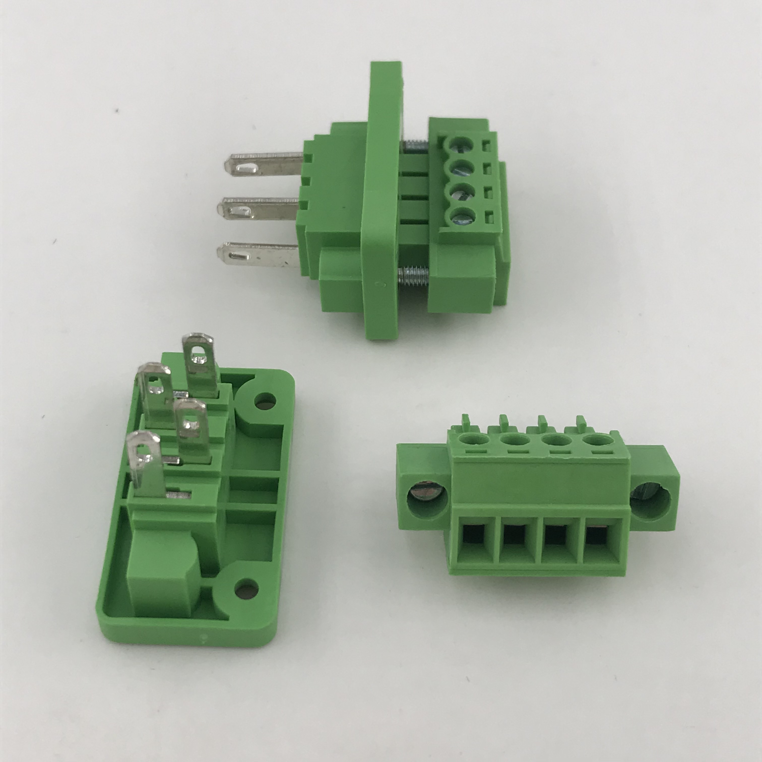 4 Pin Through Wall Mounting Pluggable Terminal Block, High Quality 4 ...