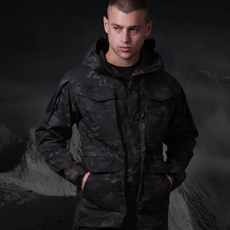 M65 Windbreaker: Men's Mid-length Waterproof Outdoor Assault Jacket ...